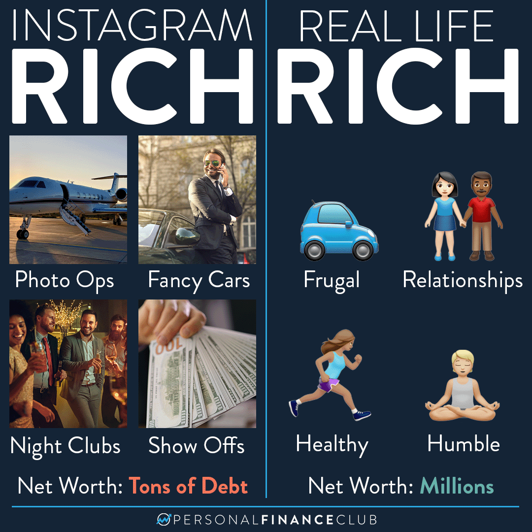 Instagram Rich vs Real Life Rich – Personal Finance Club