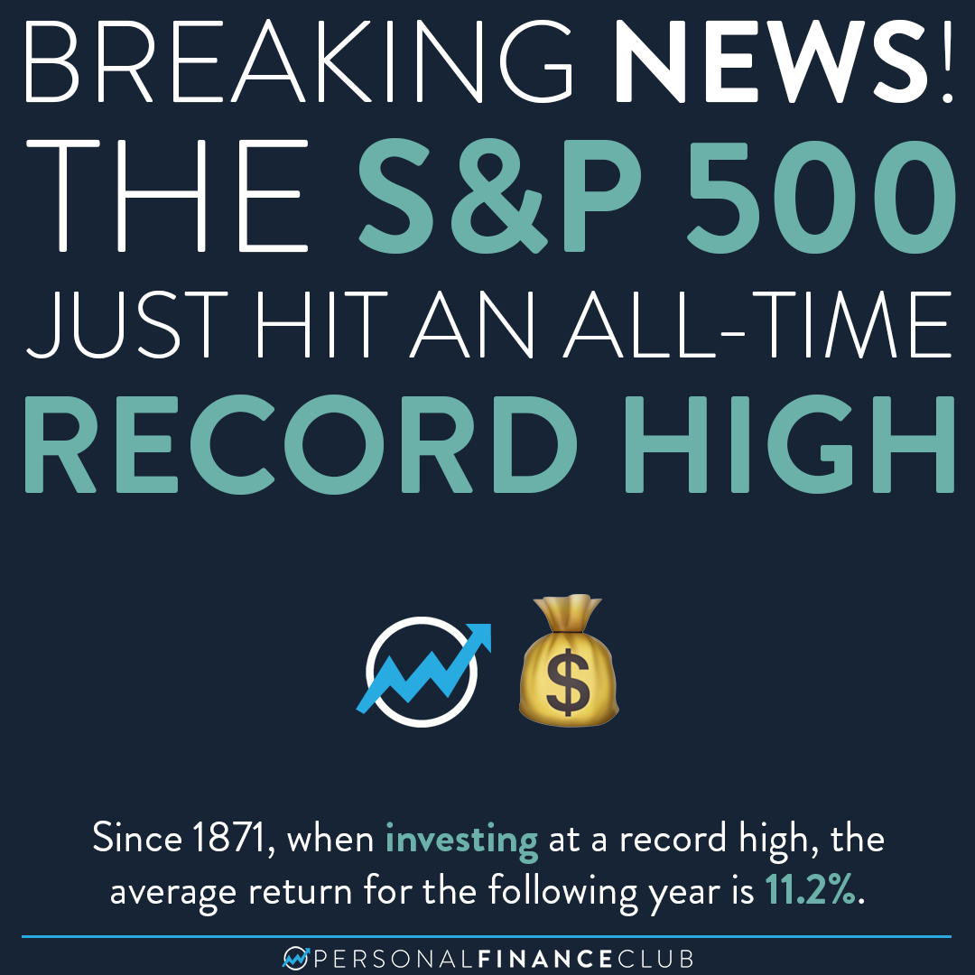The S&P 500 just hit an all-time record high – Personal Finance Club